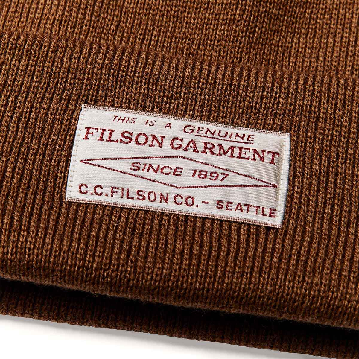 Filson Ballard Watch Cap Copper, muts van 100% acrylic isoleert bij ...