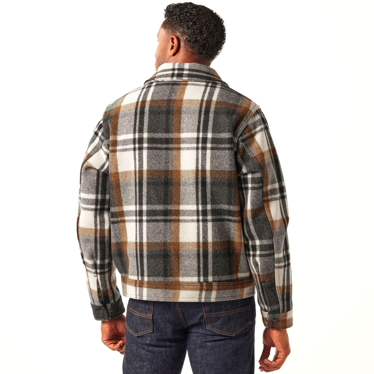 Filson Mackinaw Wool Work Jacket Blue Coal/Copper Heather, iconic Work ...
