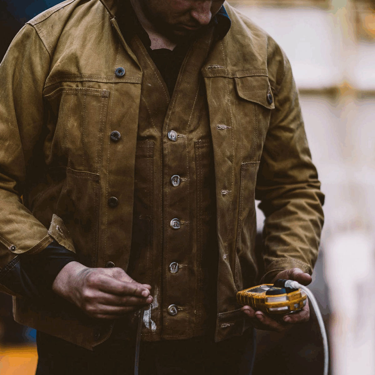 Filson Tin Cloth Work Jacket Dark Tan, de perfecte jas voor alle ...