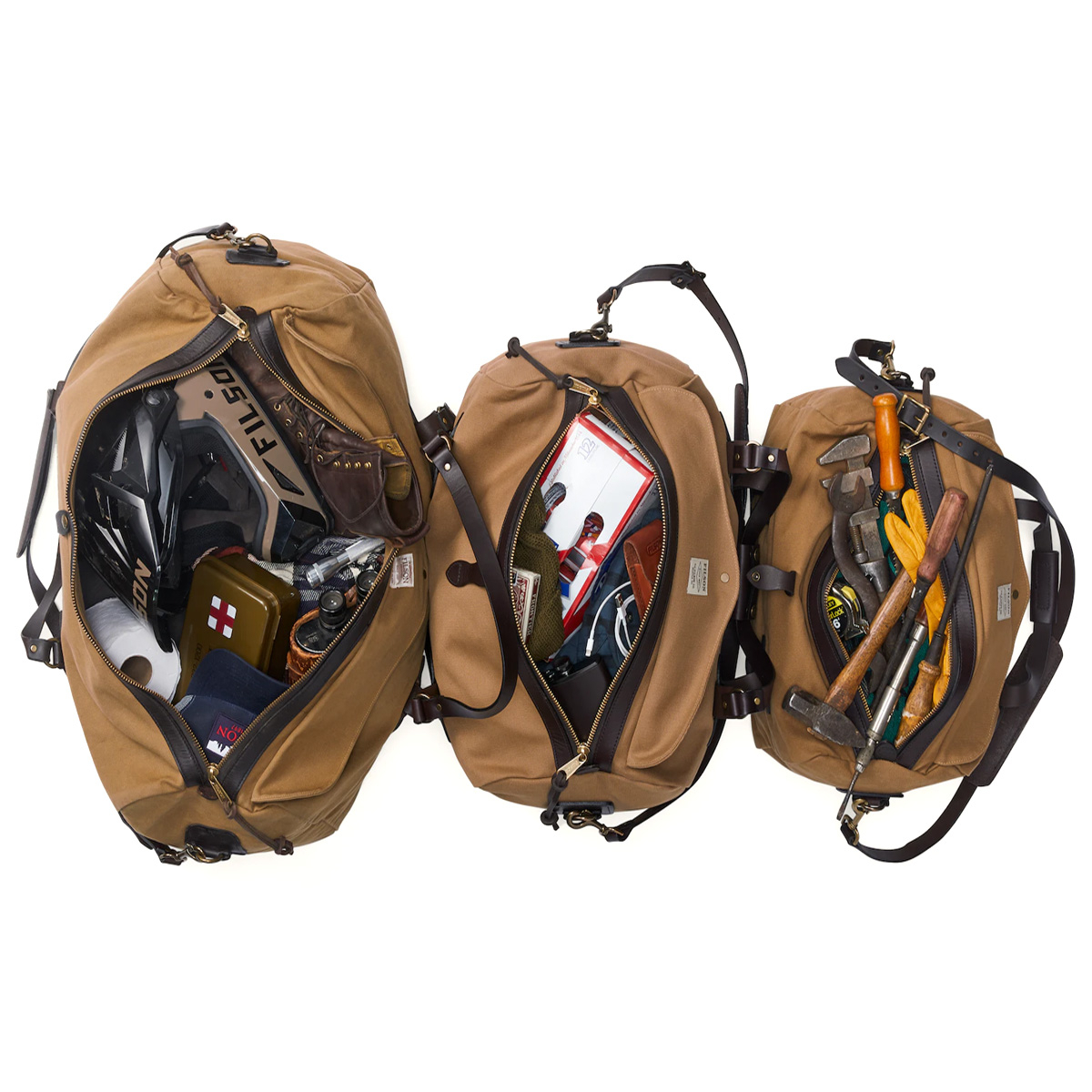 Filson Duffle Large Tan, onverwoestbare duffle gemaakt voor heavy-duty ...