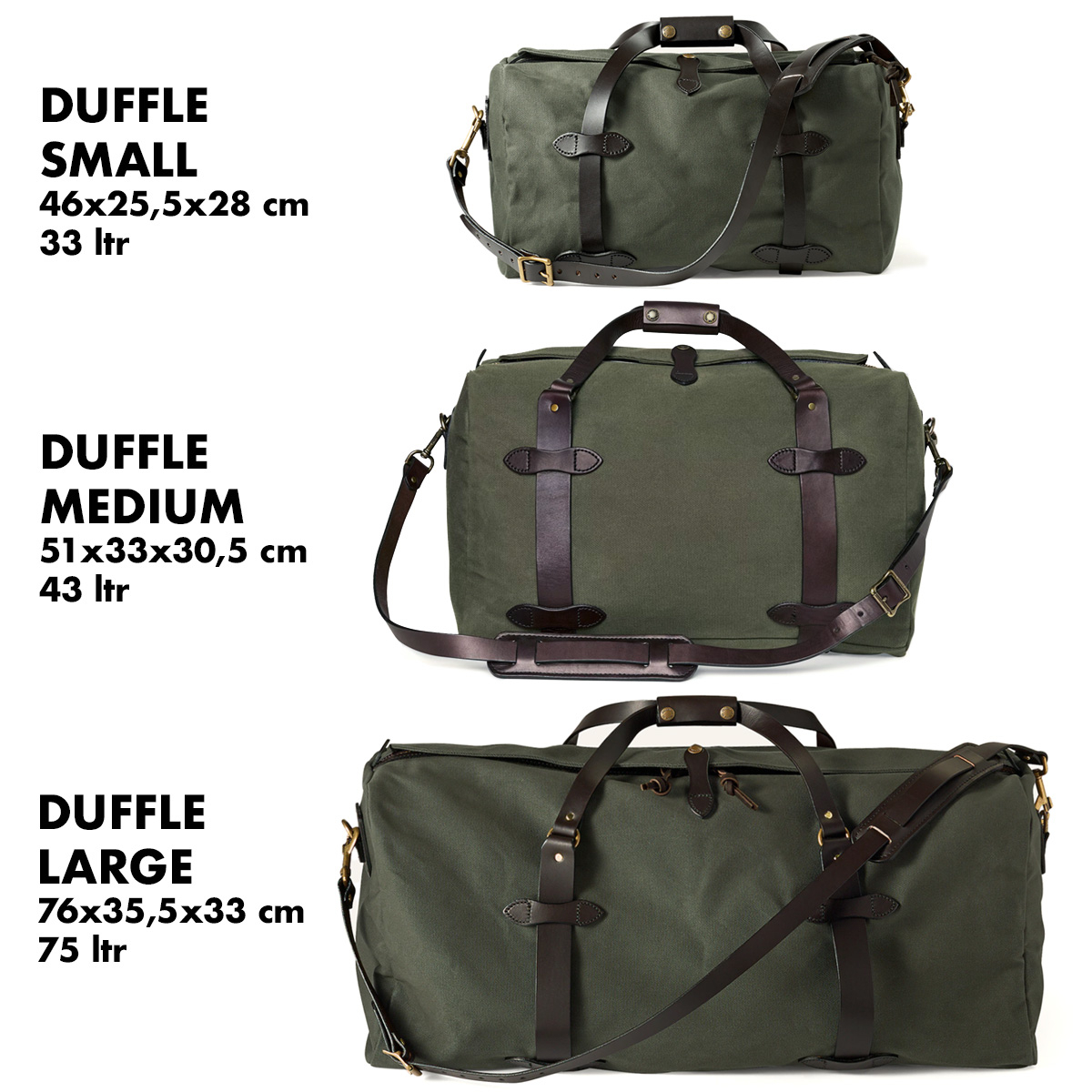 Filson Duffle Large Otter Green, onverwoestbare duffle gemaakt voor ...